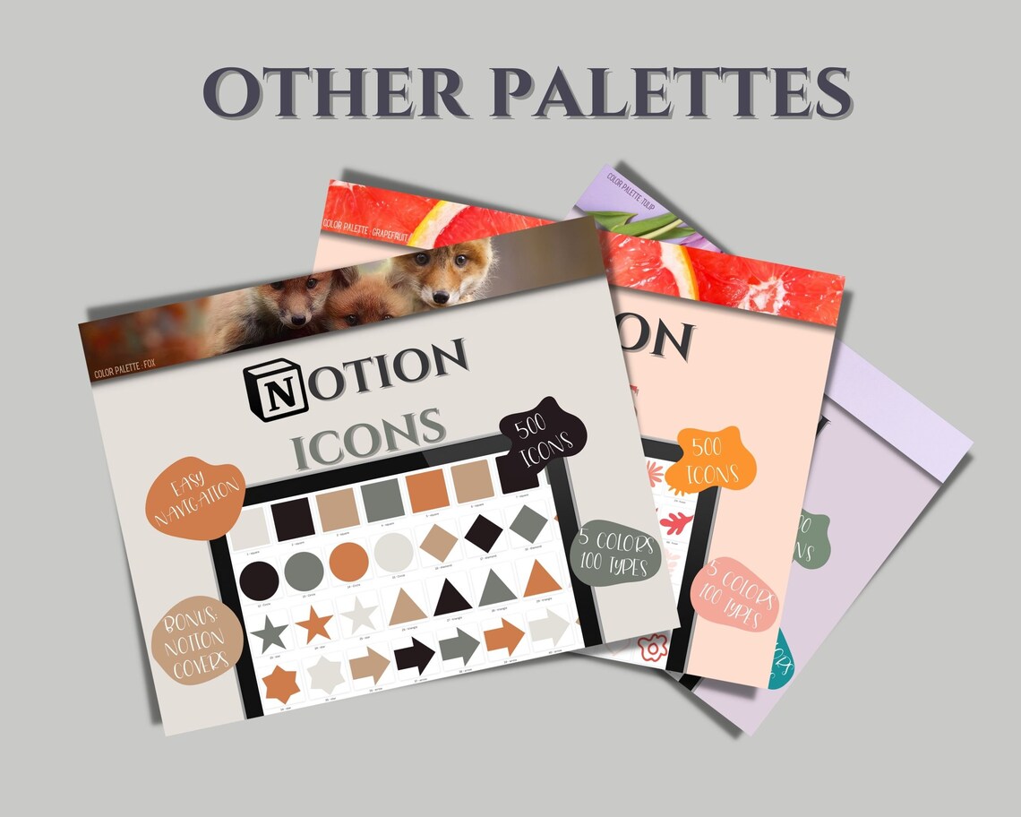 Notion Icons, Crab Edition, Notion Template Icons, Planner Icons ...