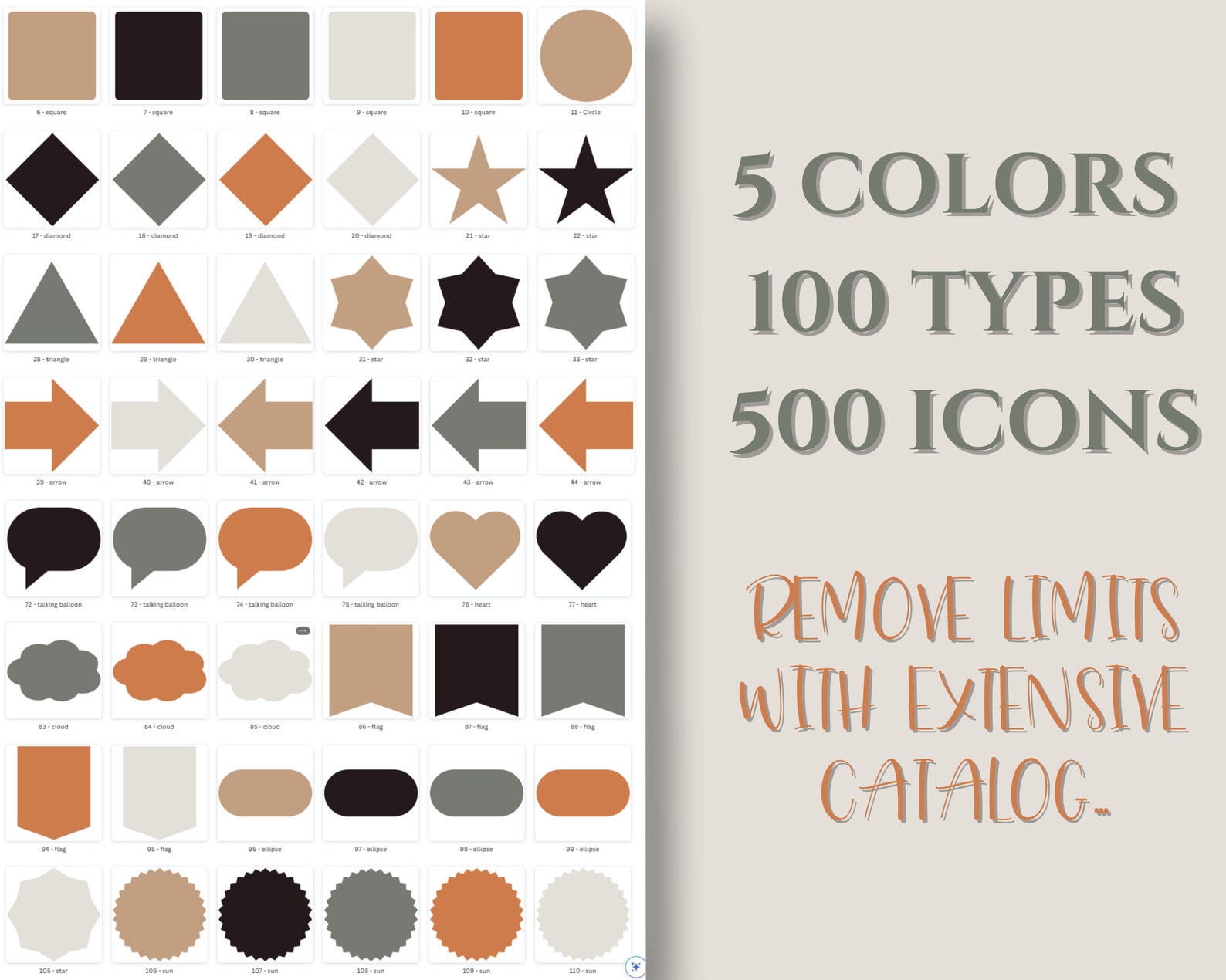 Notion Icons Fox Edition Notion Template Icons Planner - Etsy