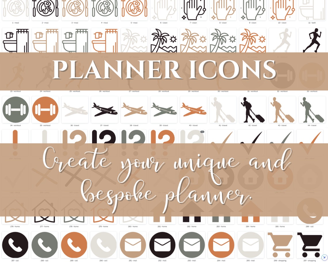 Notion Icons Fox Edition Notion Template Icons Planner - Etsy