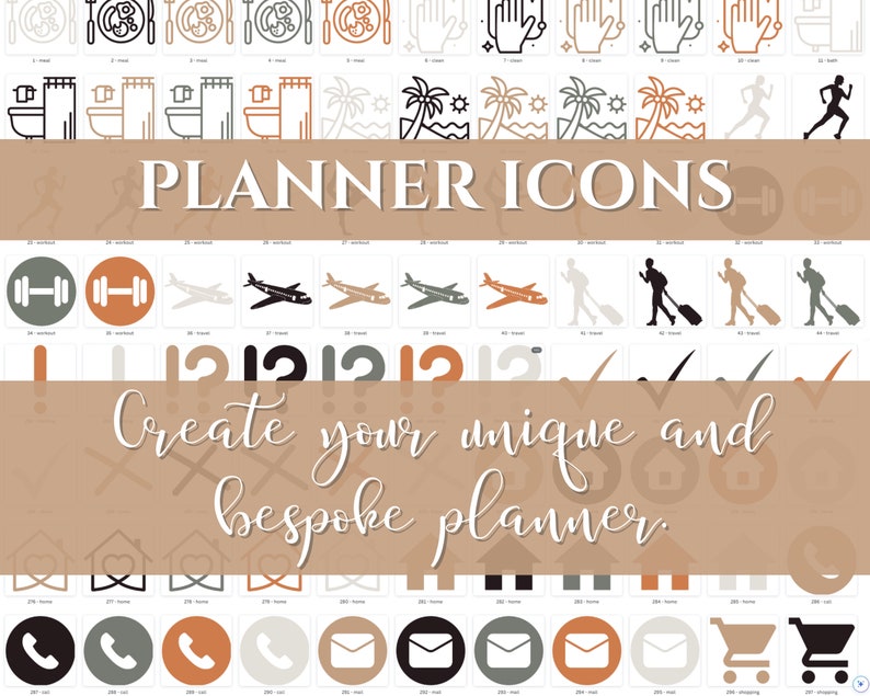 Notion Icons Fox Edition Notion Template Icons Planner - Etsy