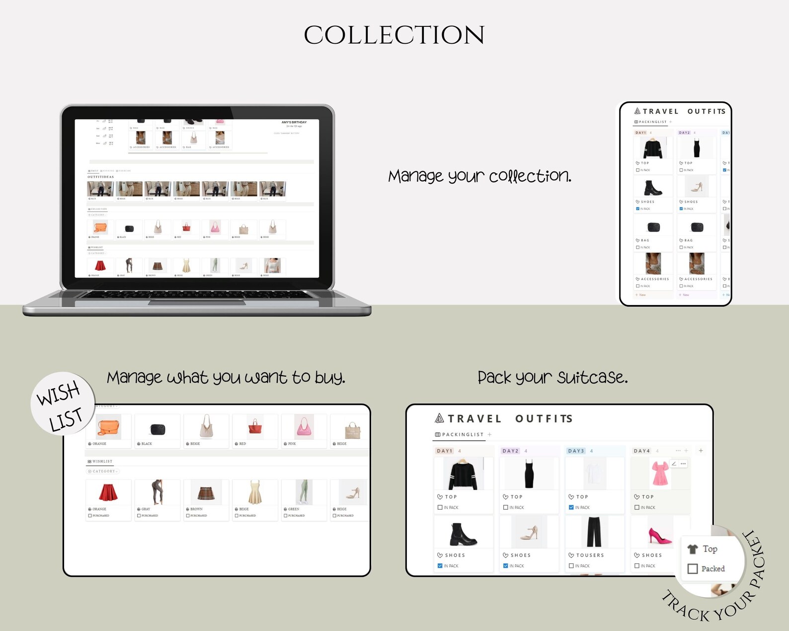Notion Template Wardrobe Manager, Notion Outfit Planner, Wardrobe ...