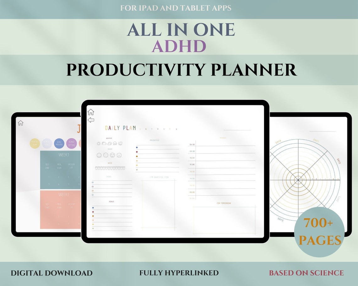 ADHD Planner ADHD Digital Planner for Ipad Downloadable - Etsy