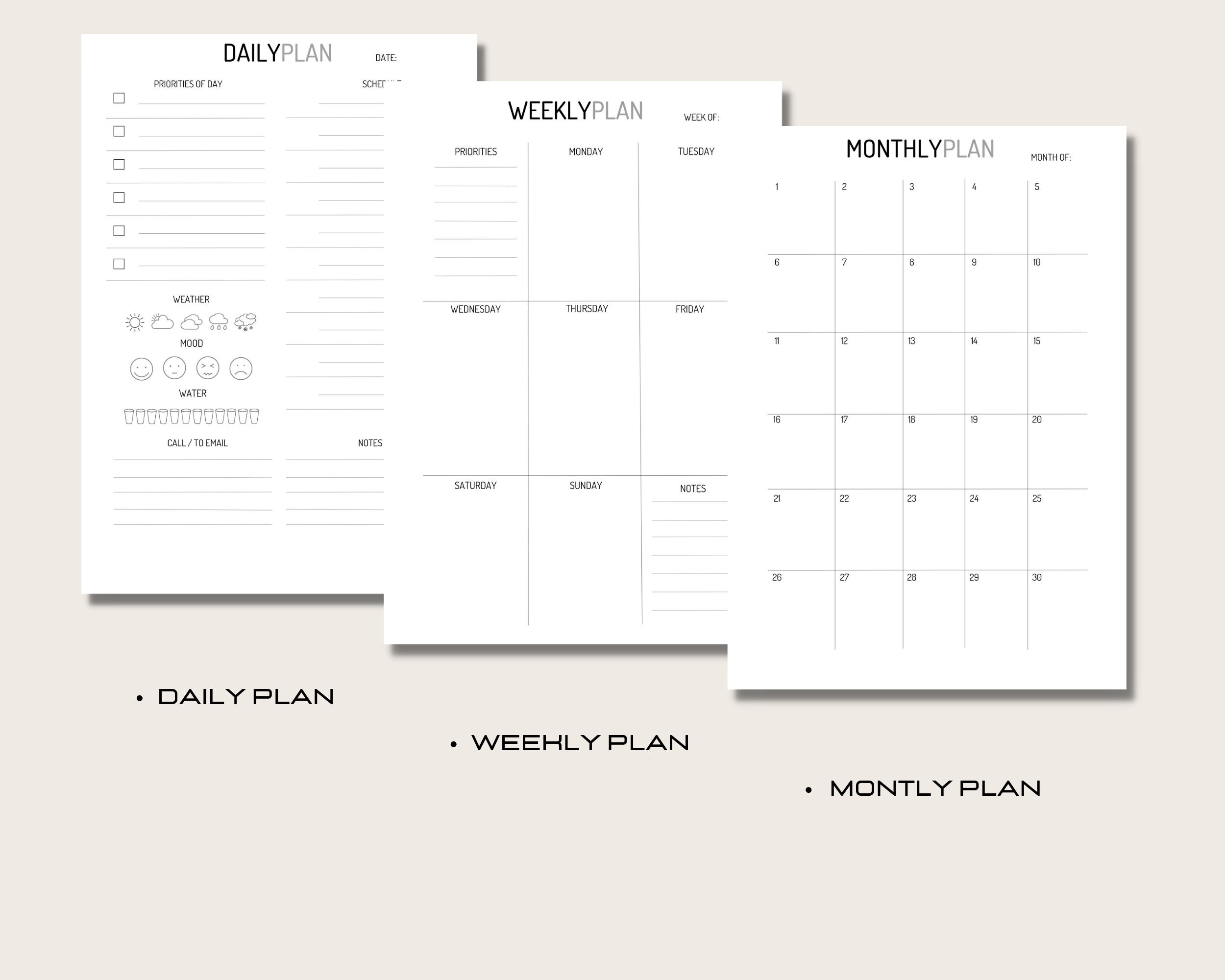 Ultimate Printable Planner Bundle, Printable Life Planner, Digital Goal ...