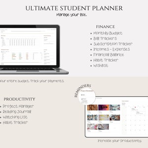 Extended Student Planner Notion Template Academic Planner Notion ...