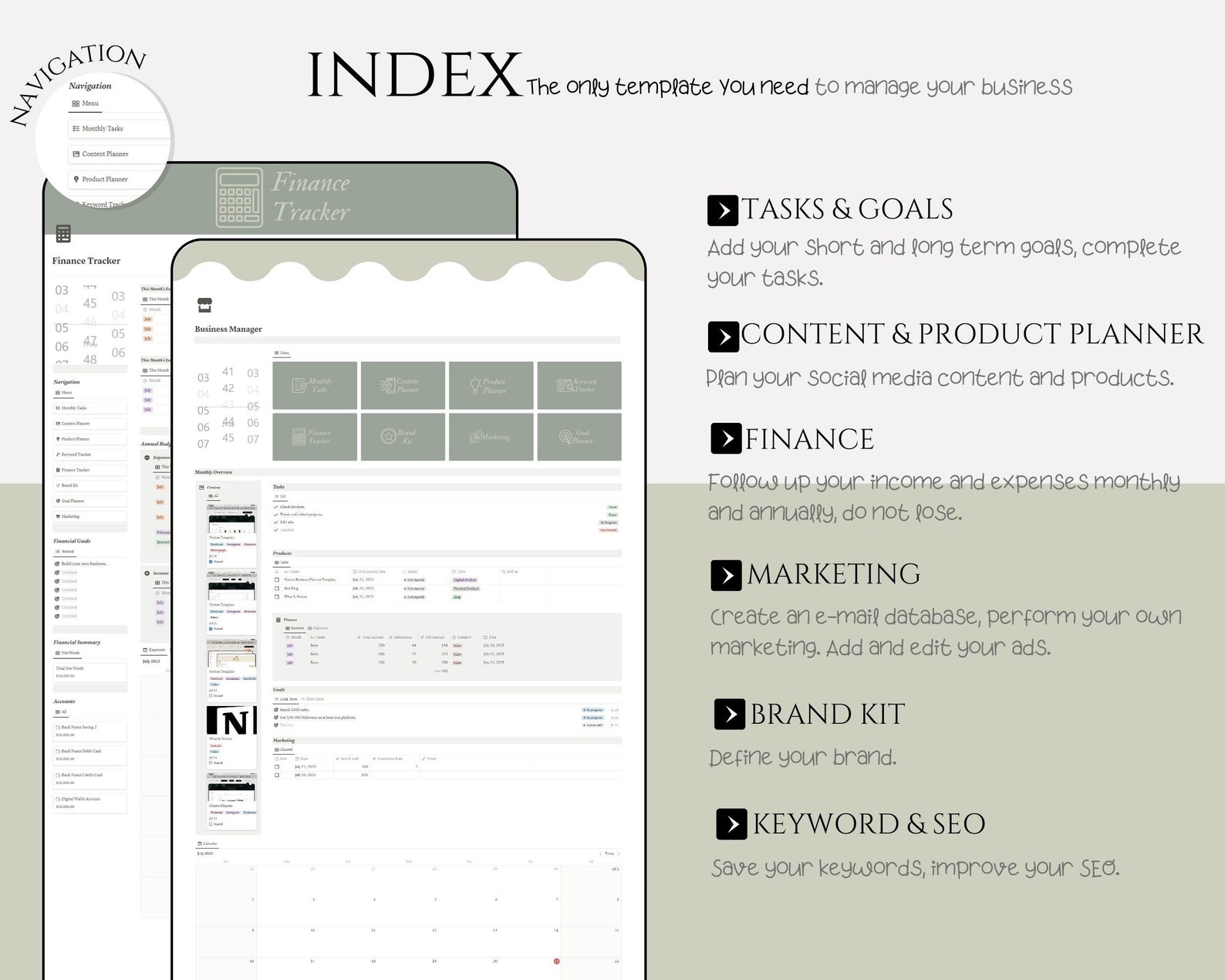 Notion Business Planner Template, Notion Template Business, Business ...