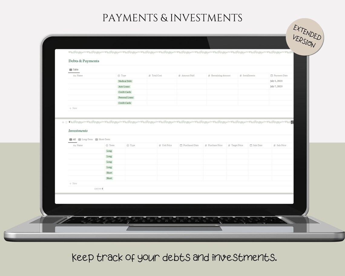 Notion Template Personal Finance Tracker Budget Tracker, Income and ...
