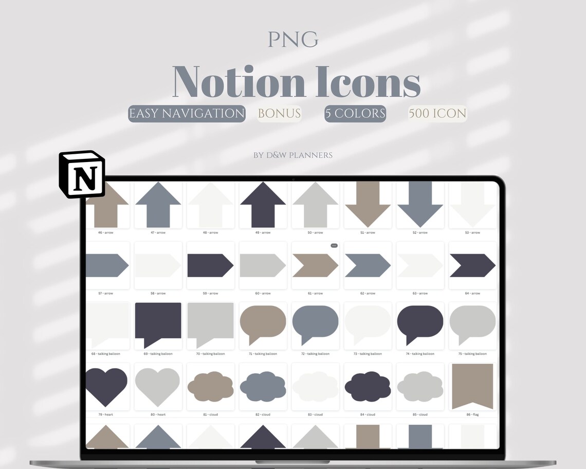 Notion Icons, Crab Edition, Notion Template Icons, Planner Icons ...