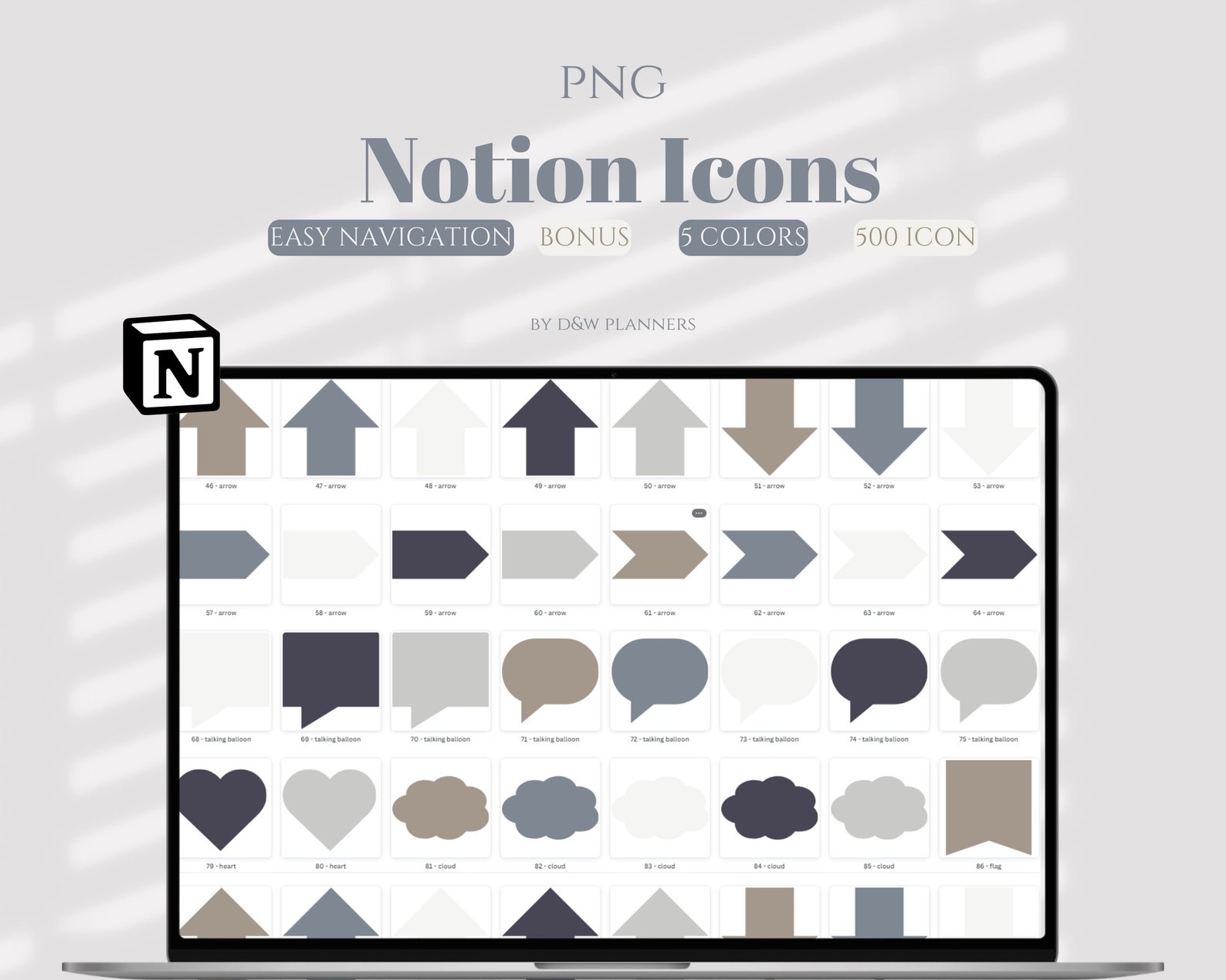 Notion Icons, Crab Edition, Notion Template Icons, Planner Icons ...