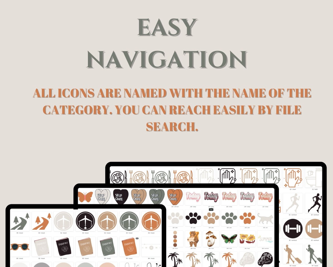 Notion Icons, Fox Edition, Notion Template Icons, Planner Icons, Notion ...