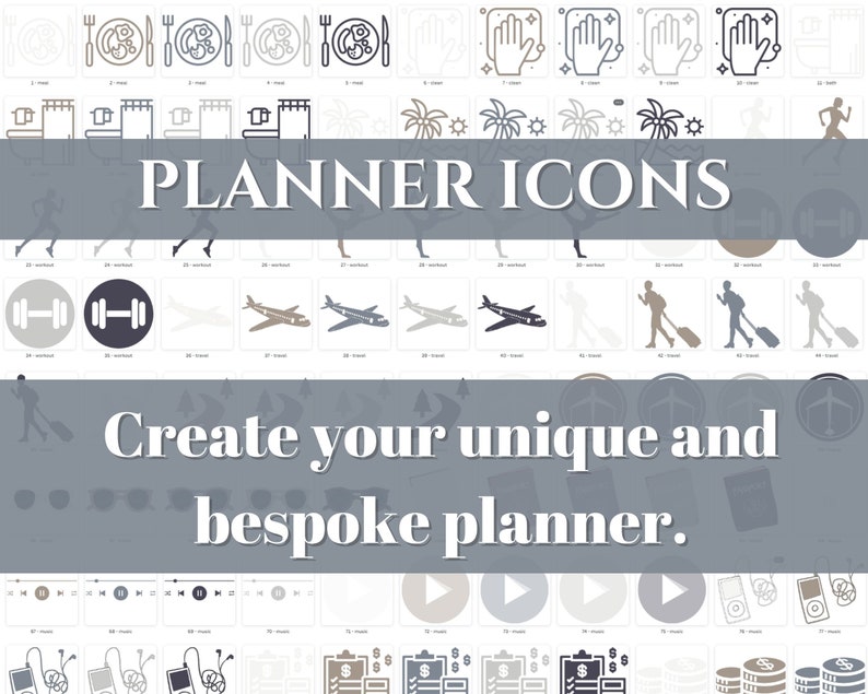 Notion Icons, Crab Edition, Notion Template Icons, Planner Icons ...