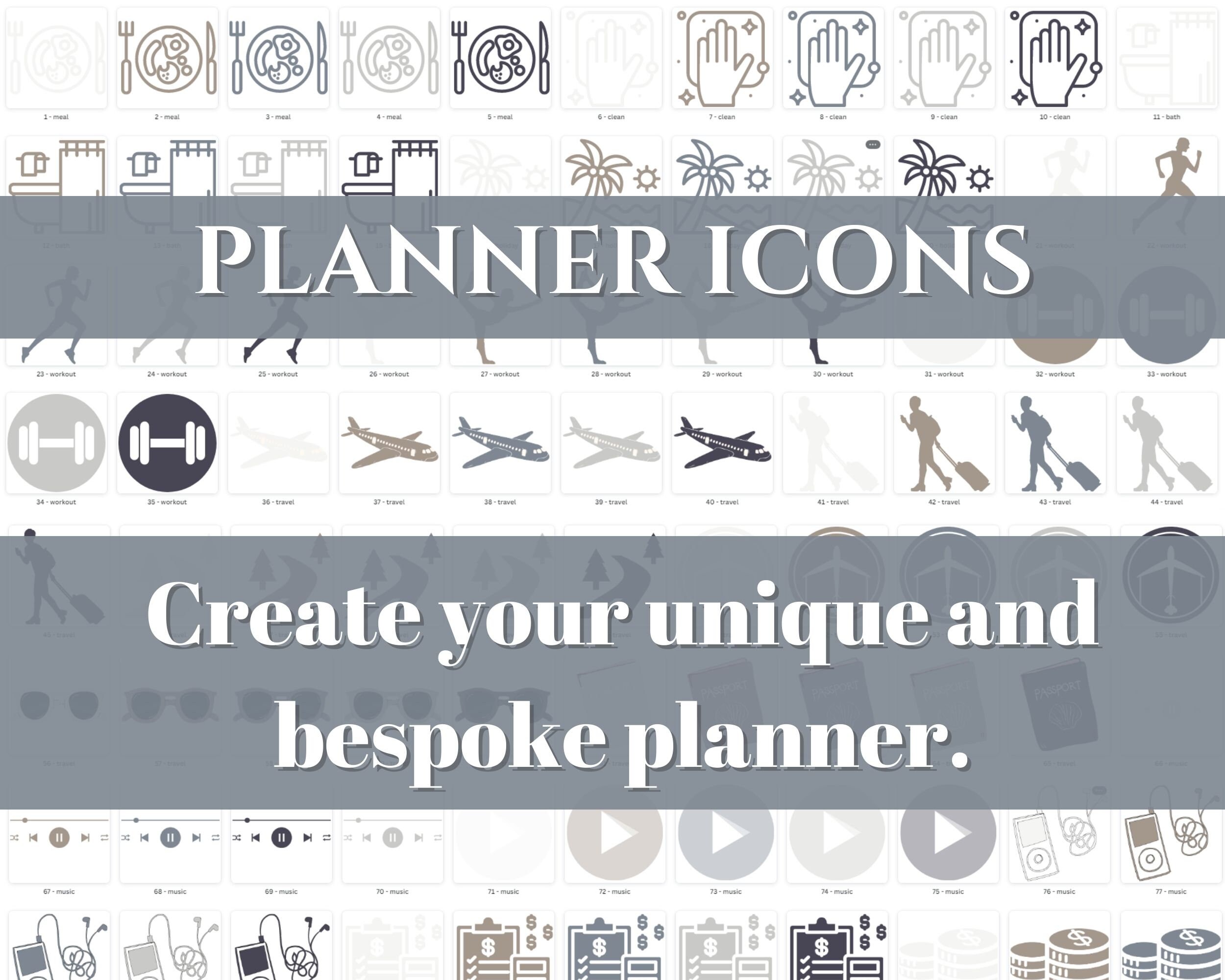Notion Icons, Crab Edition, Notion Template Icons, Planner Icons ...