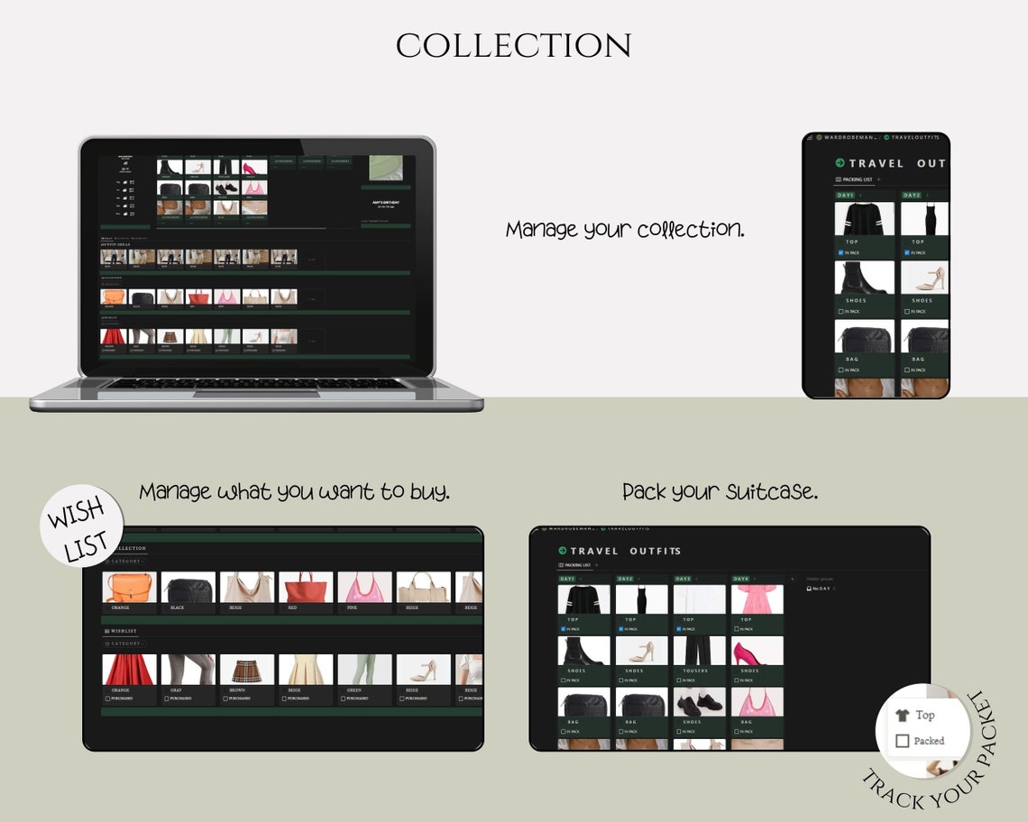 Notion Template Wardrobe Manager, Notion Outfit Planner, Wardrobe ...