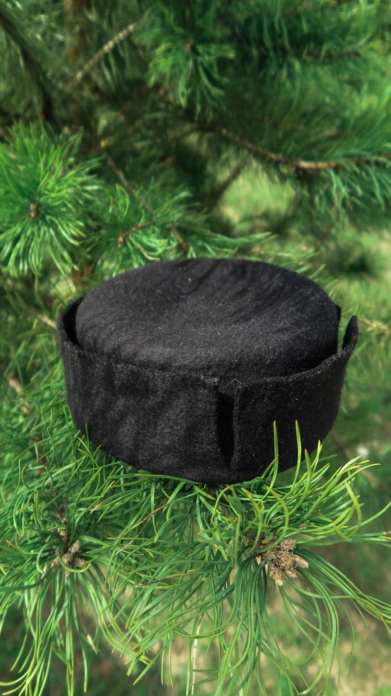 Magierka 100% Wool, Medieval Historical Woolen Felt Men's Magera Hat of ...