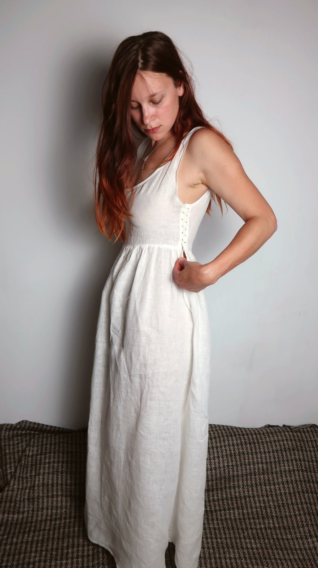 Fitted Linen Chemise, Women Medieval Underwear, Ladies Historical Shift ...