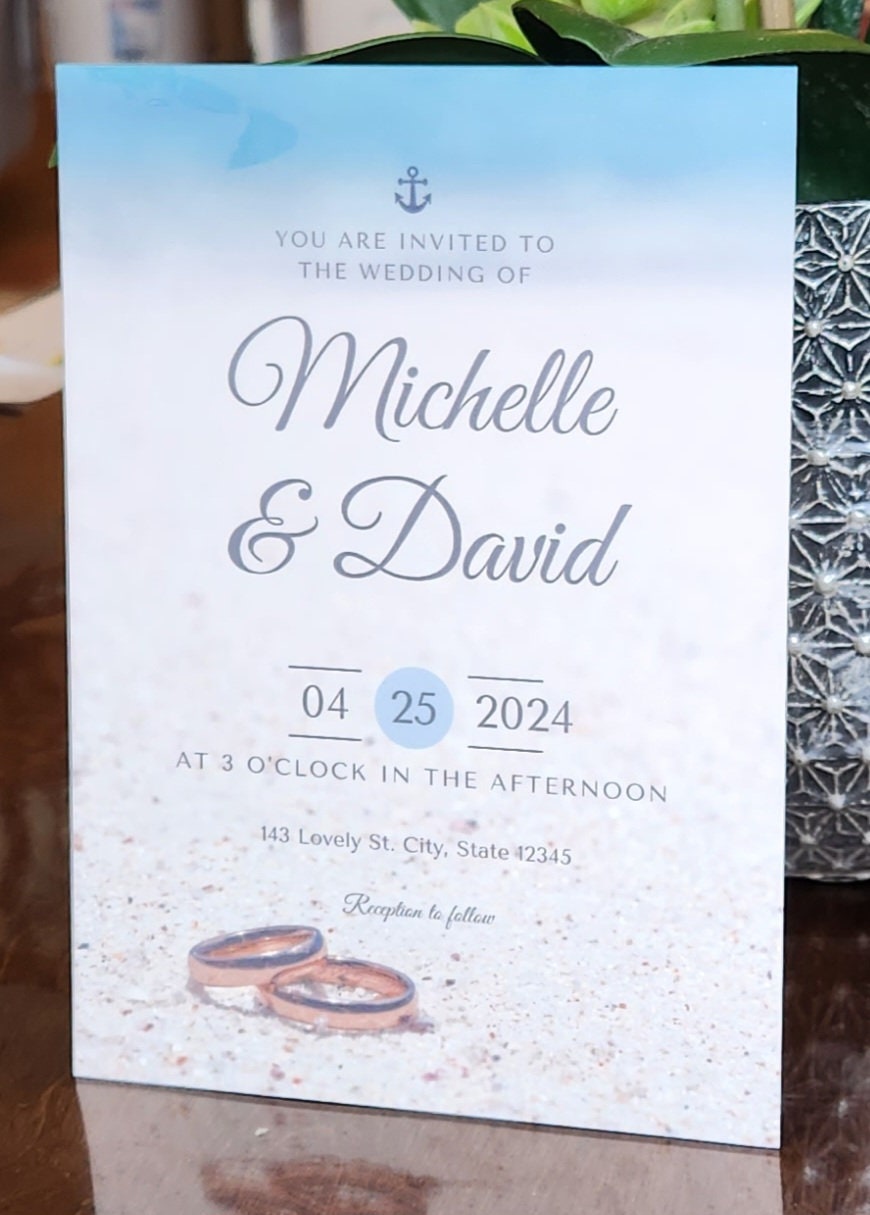 Beach Wedding Invitation Template, Island Wedding Invitation, Wedding ...