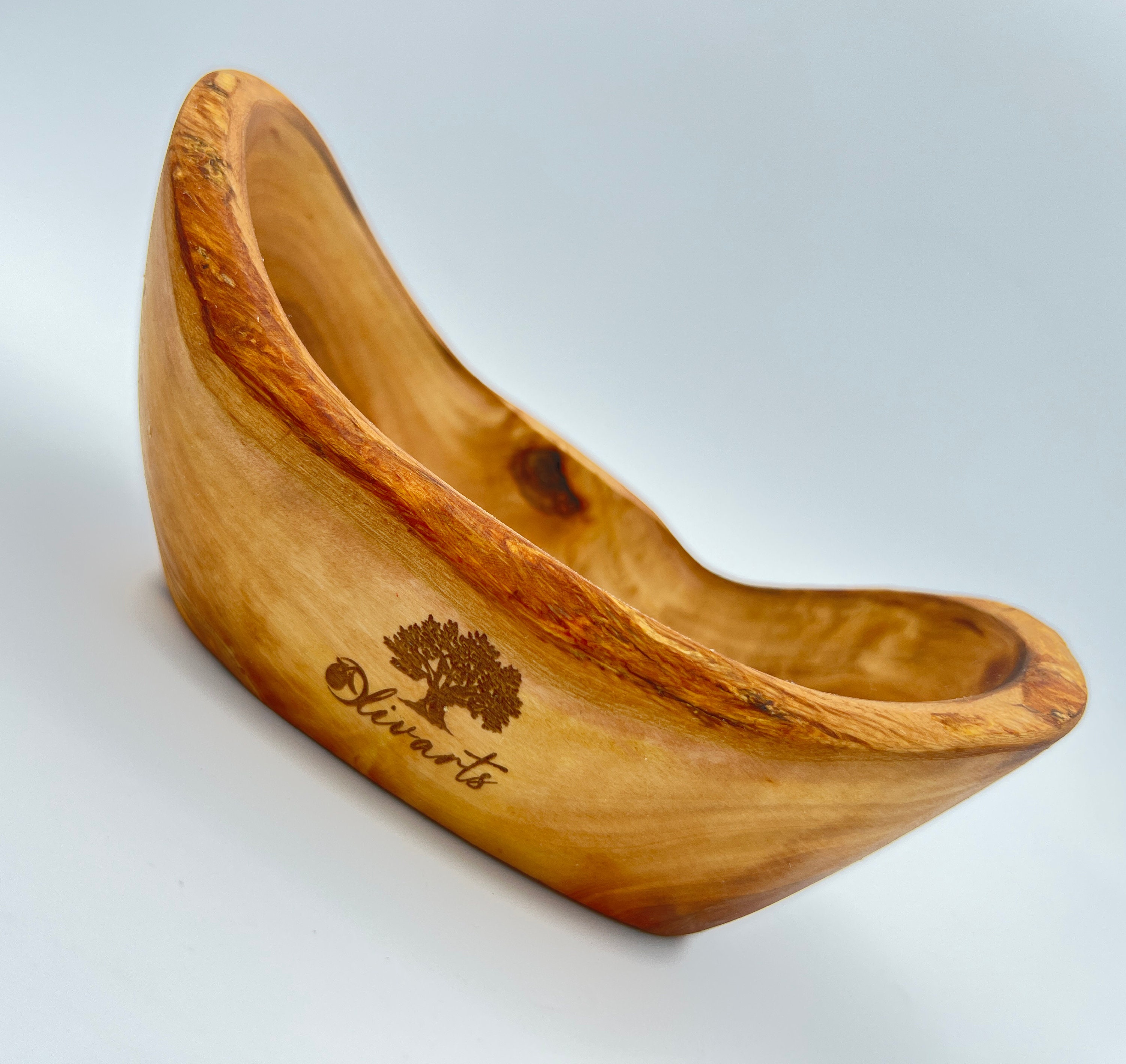 Rustic Olive Wood Bowl Live Edge - Personalized Engraving Bbowl, Olive ...