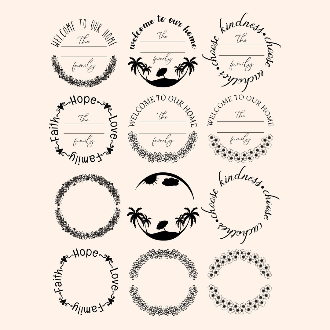 Round Sign Svg Bundle Circle Sign Svg Porch Sign Svg - Etsy Australia