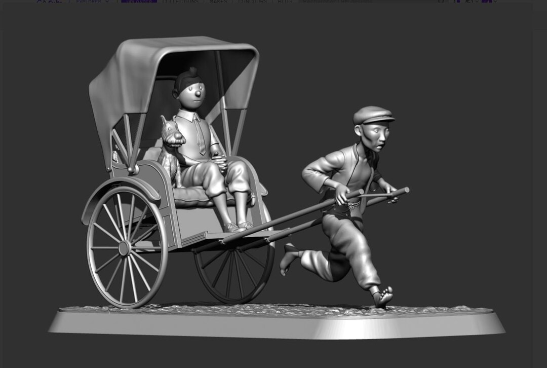 Tintin and Snowy Kit: Rickshaw - Etsy