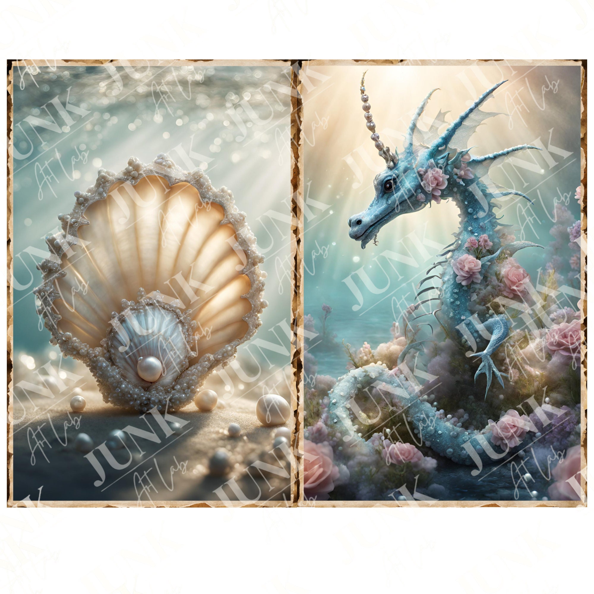 Digital Download | Mermaids Printable Pages | Mermaid Junk Journal ...
