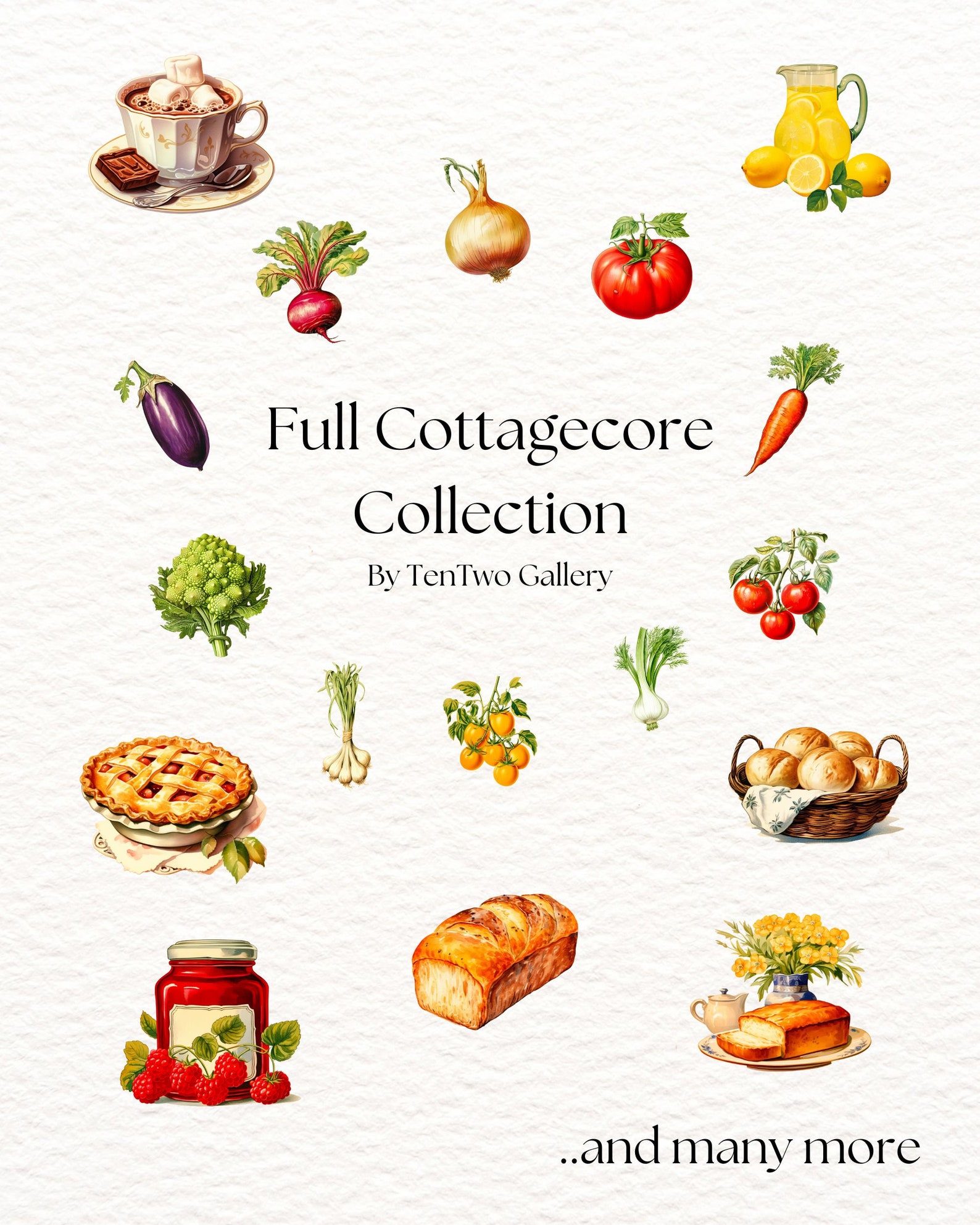 Full Cottagecore Clipart Collection, Cottages PNG, Fairycore, Farmcore ...