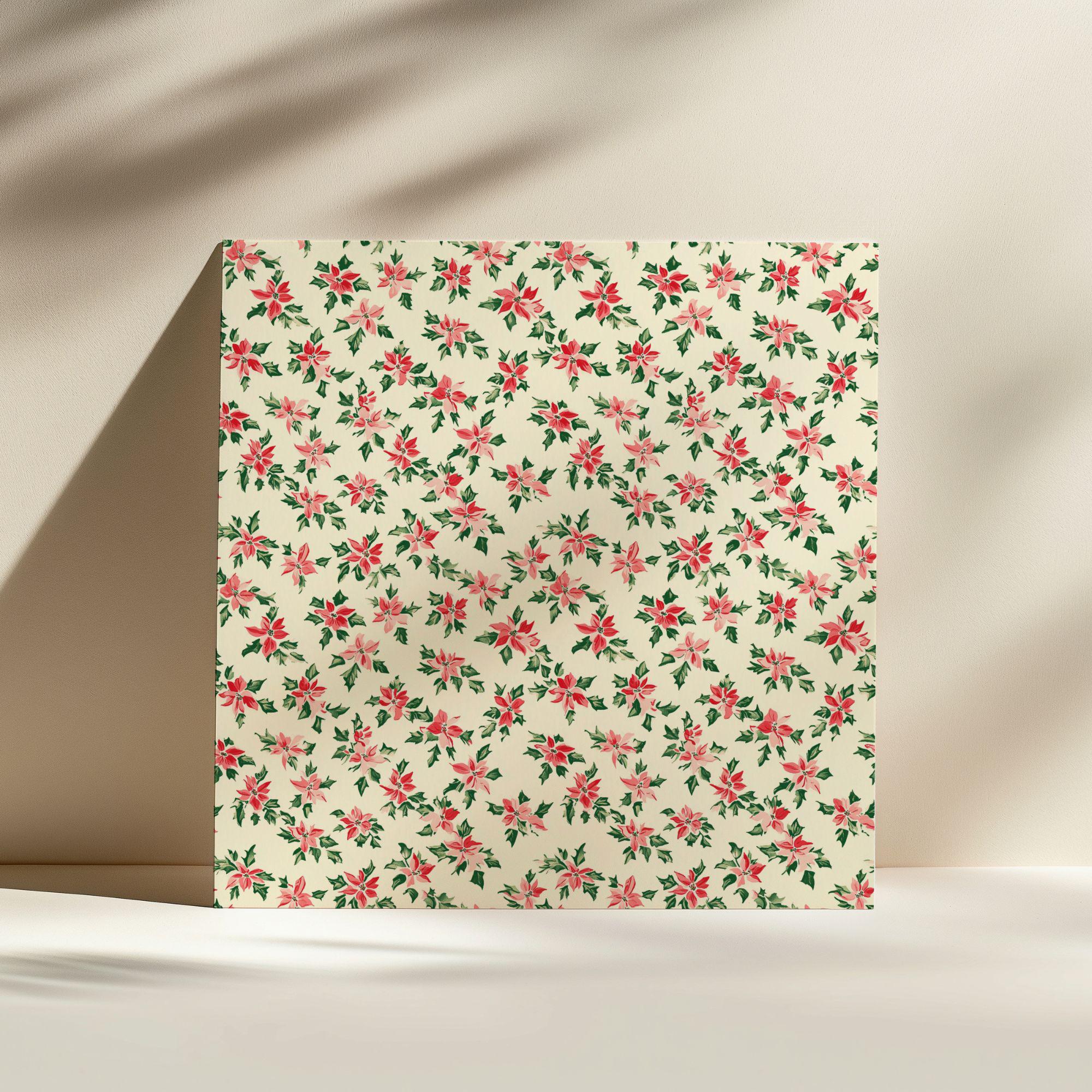 Ditsy Christmas Seamless Digital Paper, Printable Holiday Scrapbook ...