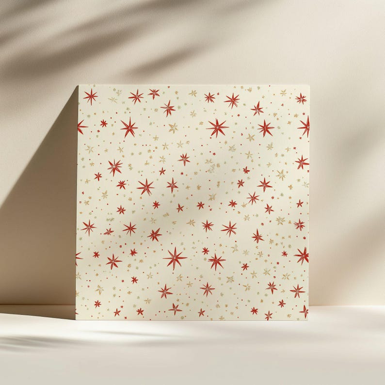Ditsy Christmas Seamless Digital Paper, Printable Holiday Scrapbook ...