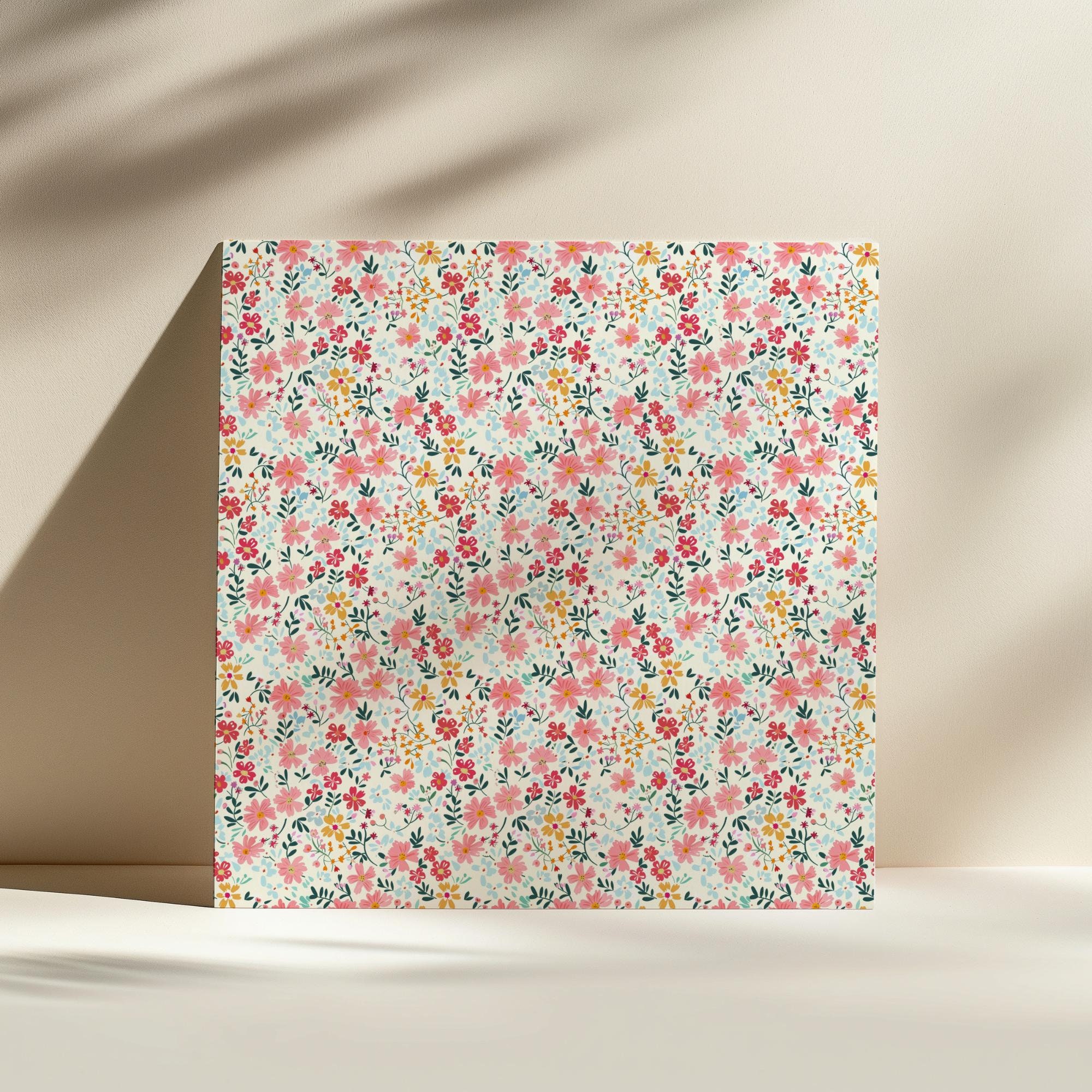Ditsy Pastel Flowers Seamless Digital Paper, Cute Printable Summer ...