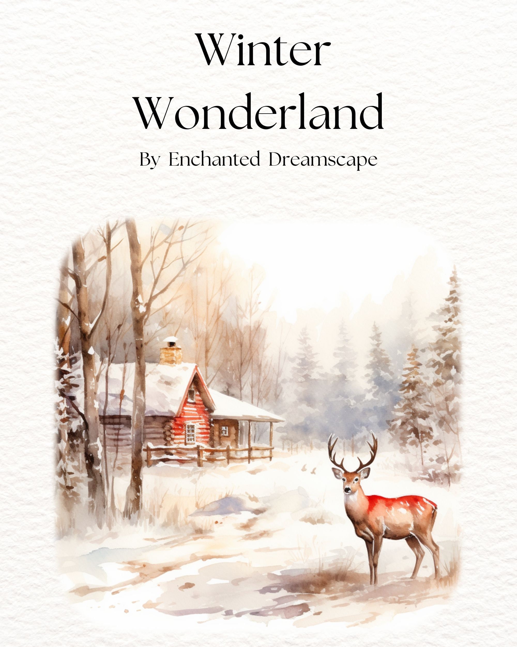 Winter Wonderland Clipart Bundle Watercolor Clipart Winter - Etsy