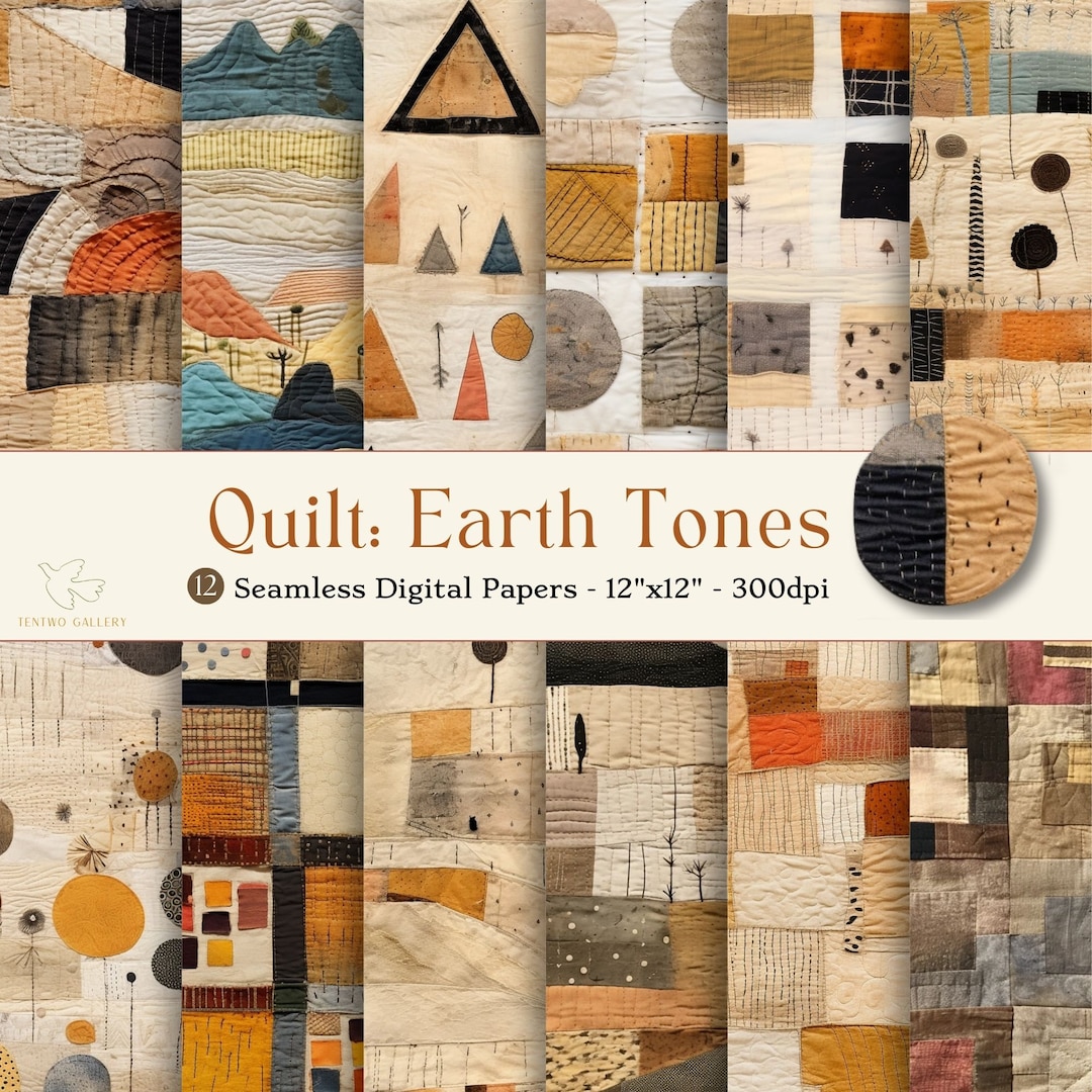 Quilt Printable Paper, Seamless Digital Geometrical Quilt Paper ...