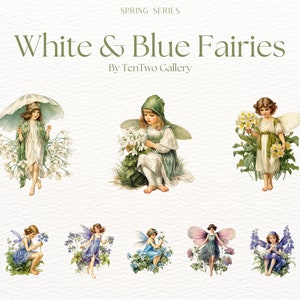 Spring Fairies Clipart, Flower Fairy Clipart, Spring Sublimation ...