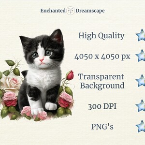 Watercolour Cats Clipart Cute Kittens Clipart Bundle Commercial Use ...