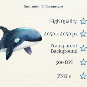 Watercolour Ocean Animals Clipart | Under the Sea Clipart Bundle | PNG ...