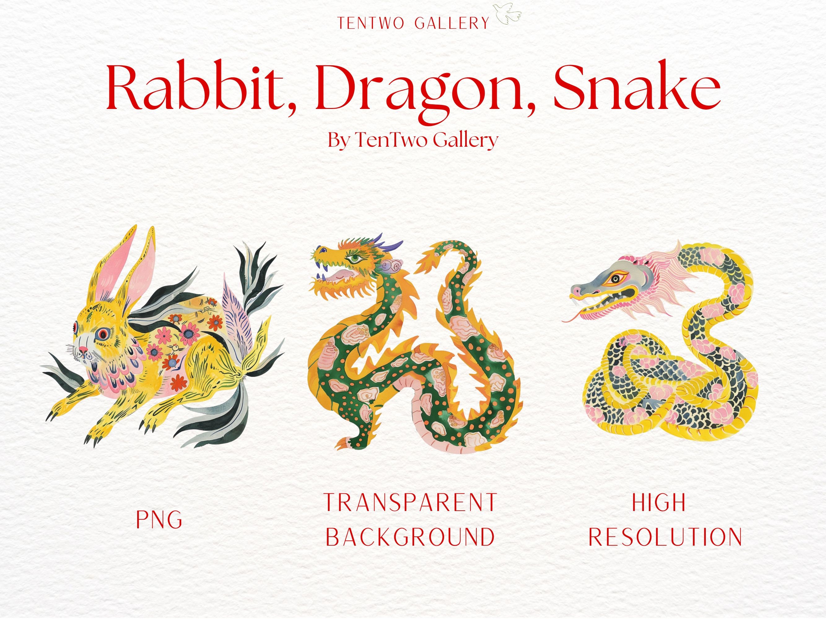 Chinese Zodiac Animals Clipart, Eastern Astrology Graphics, Chinese ...