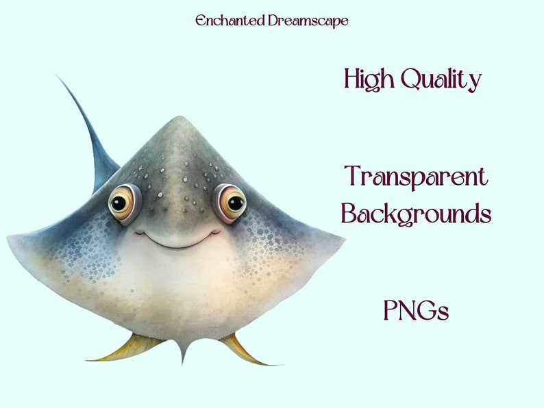 Watercolour Ocean Animals Clipart Under the Sea Clipart - Etsy