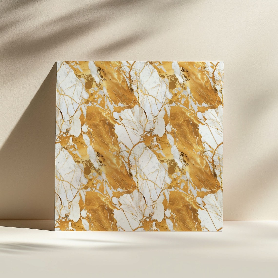 Marble in White and Gold Seamless Digital Paper, Printable Marble ...