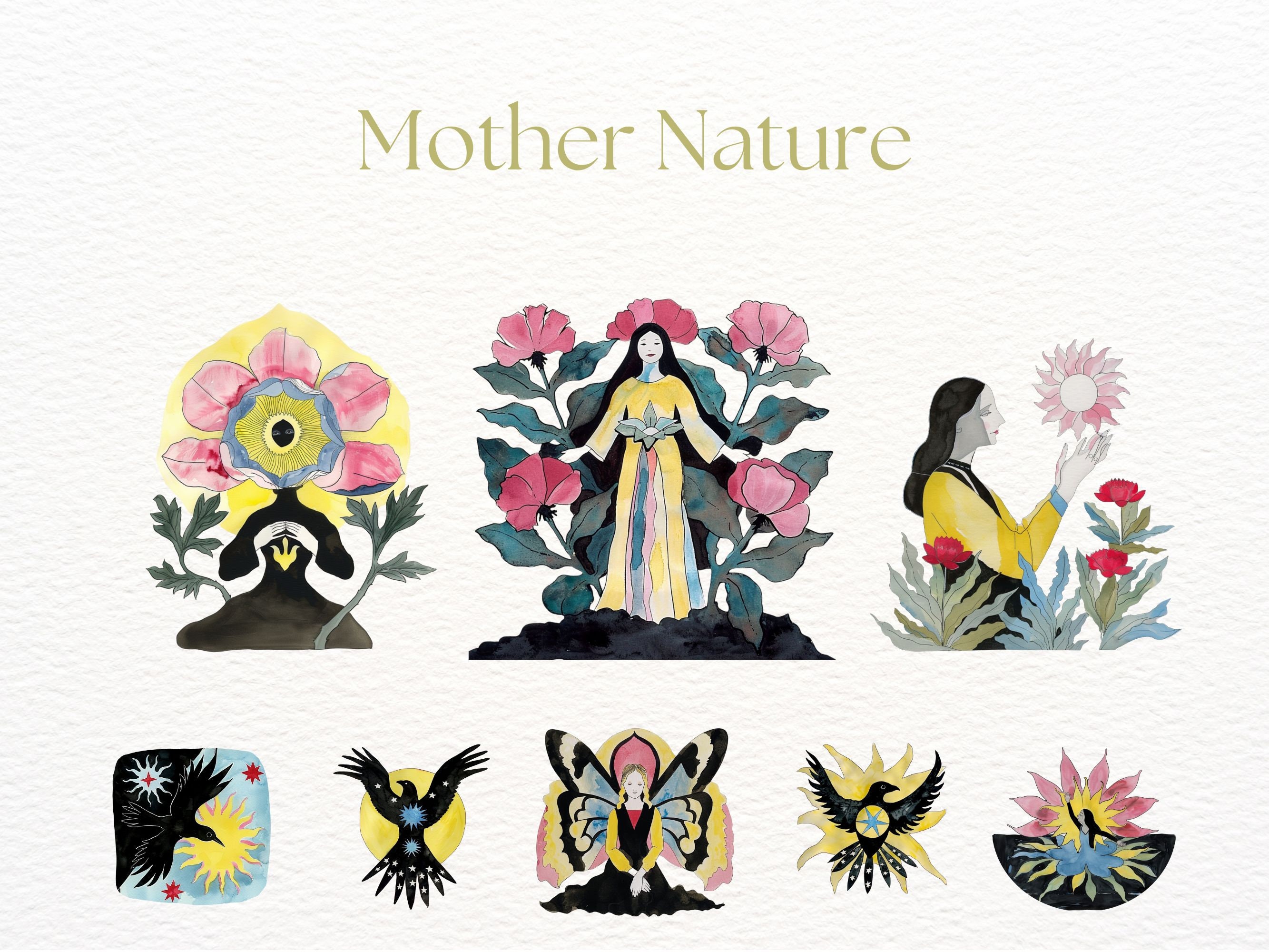 Magical Symbols Clipart, Symbolic Graphics, Mystical Designs, Rituals ...