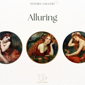 Nymphs Clipart, Vintage Nymph Graphics, Greek Mythology Sublimation ...