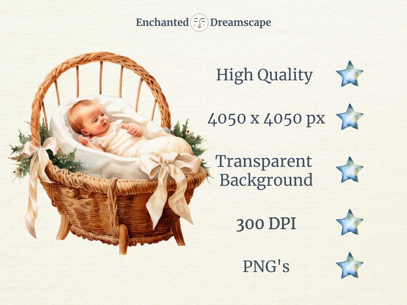 Christmas Baby Clipart Bundle | Watercolor Clipart | Babyshower ...