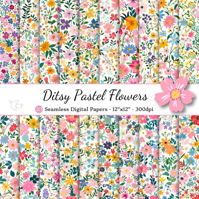 Preppy Floral Wallpaper - Etsy