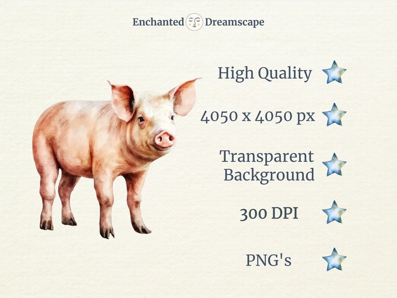 Watercolour Farm Animals Clipart PNG Farm Animals Clipart Bundle ...