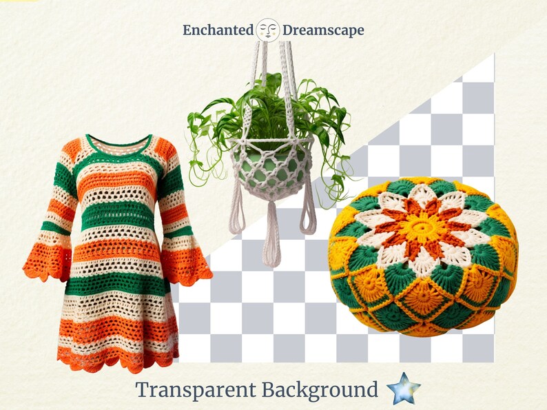 Crochet Designs Clipart Bundle Crochet Fashion Sublimation Commercial ...