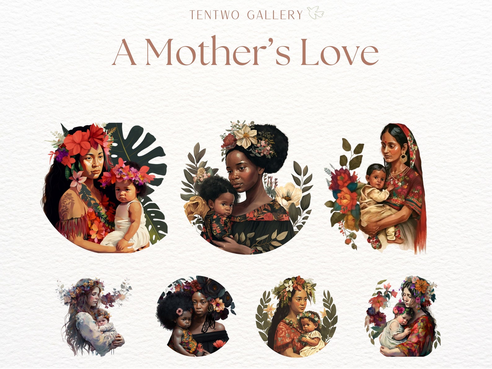 Mother's Day Clipart, Mother and Baby, Inclusive Motherhood Graphics ...