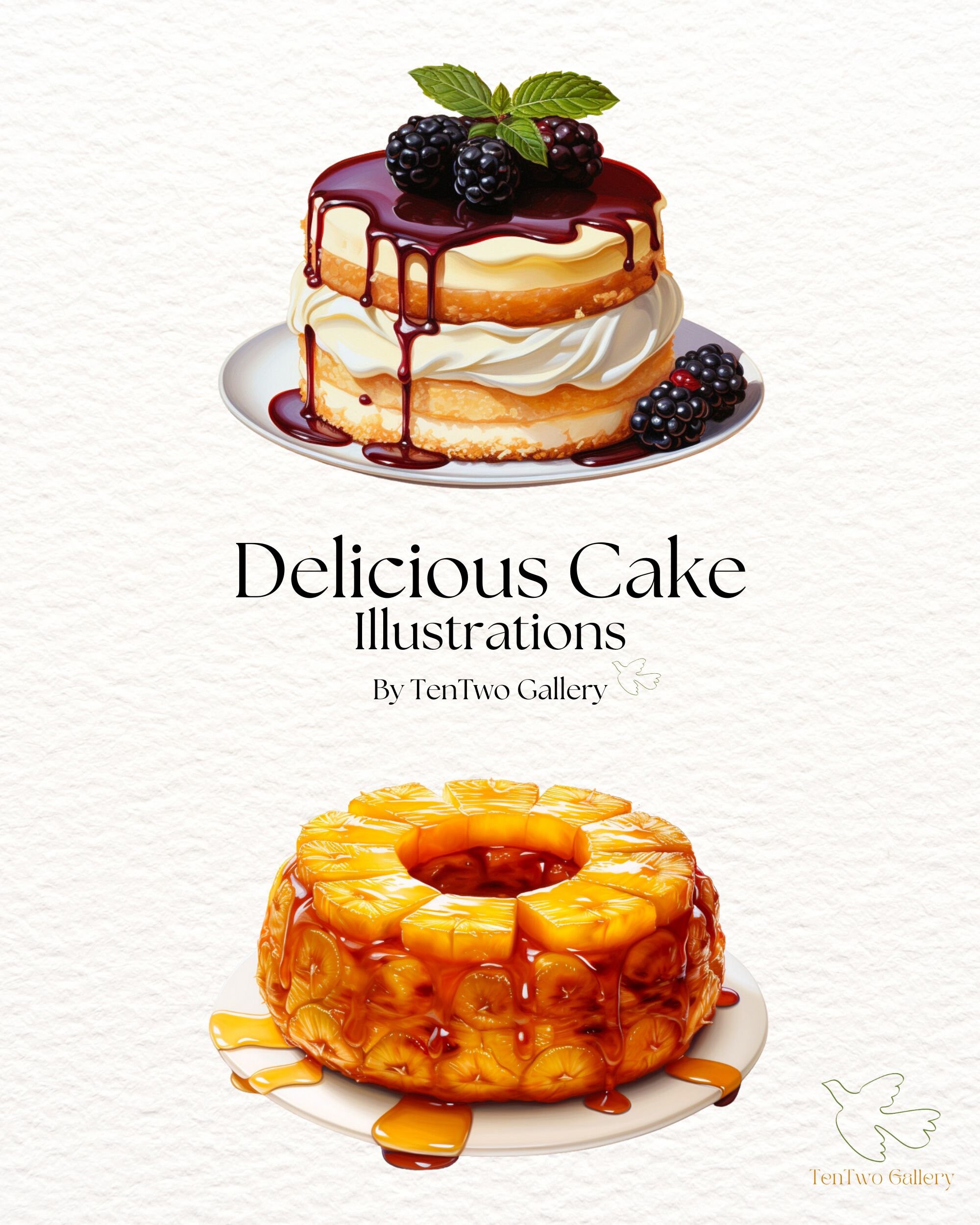 Delicious Cake Illustrations Clipart Cake PNG Baking Clipart Sweets ...