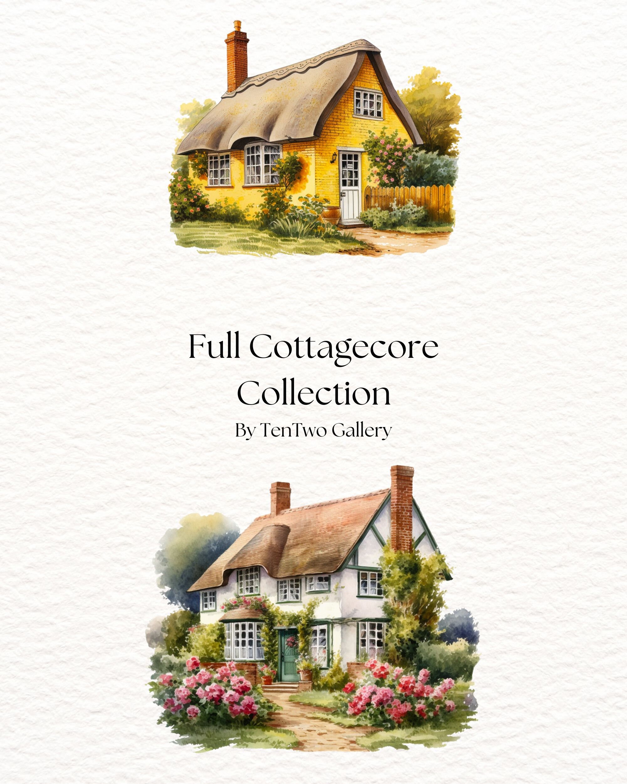 Full Cottagecore Clipart Collection, Cottages PNG, Fairycore, Farmcore ...