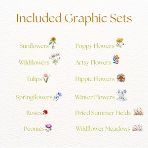 Floral Value Clipart Bundle, Watercolor Floral PNG Graphics, Spring ...