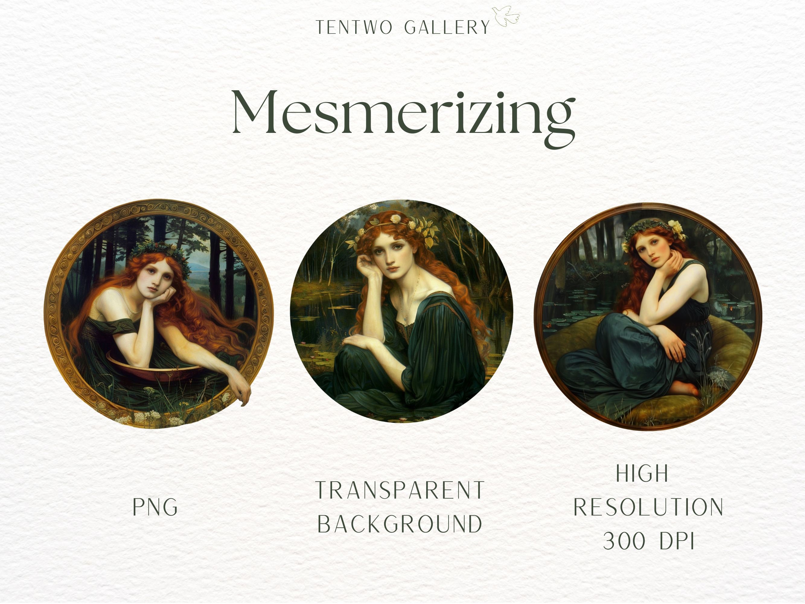 Nymphs Clipart, Vintage Nymph Graphics, Greek Mythology Sublimation ...