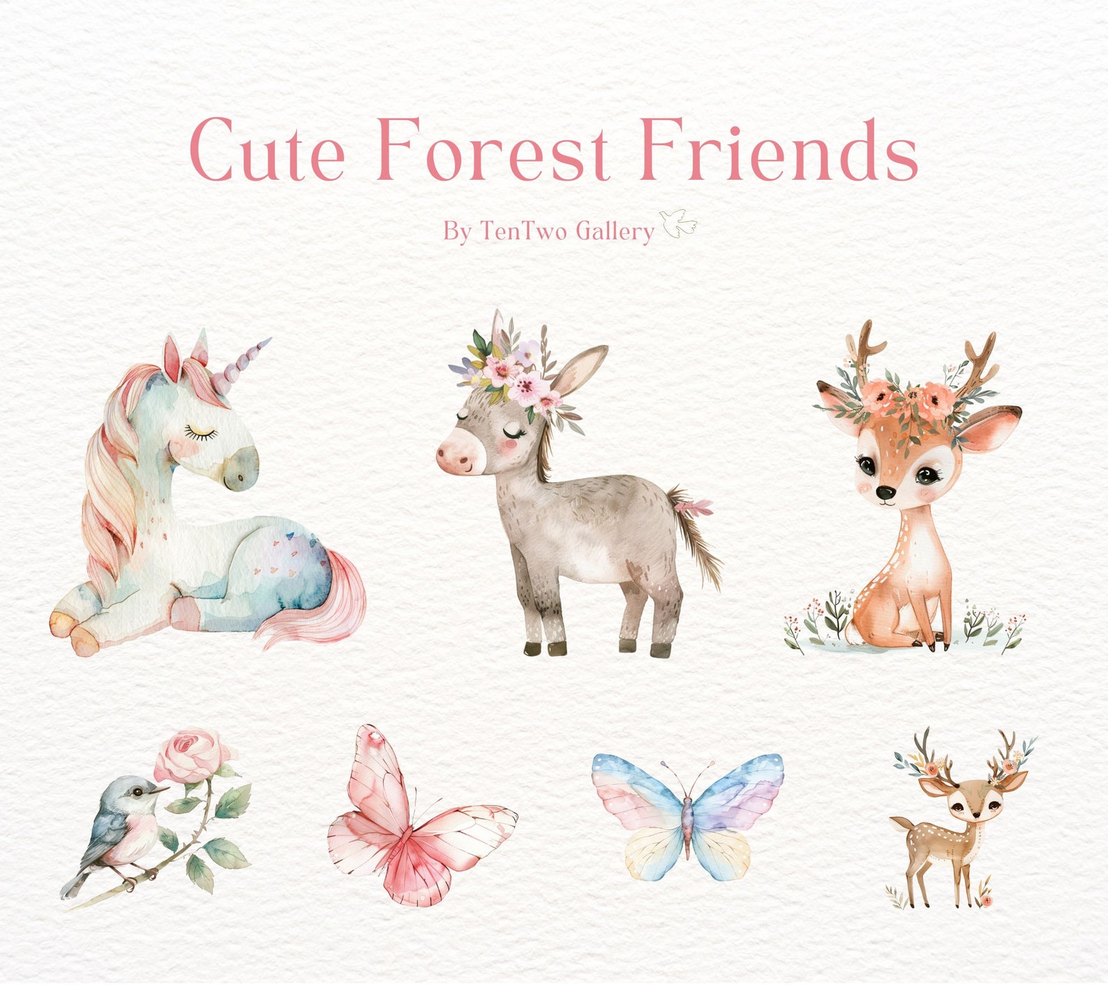 Watercolor Fairy Clipart, Pink Fairy PNG, Fairy Garden, Mushroom ...