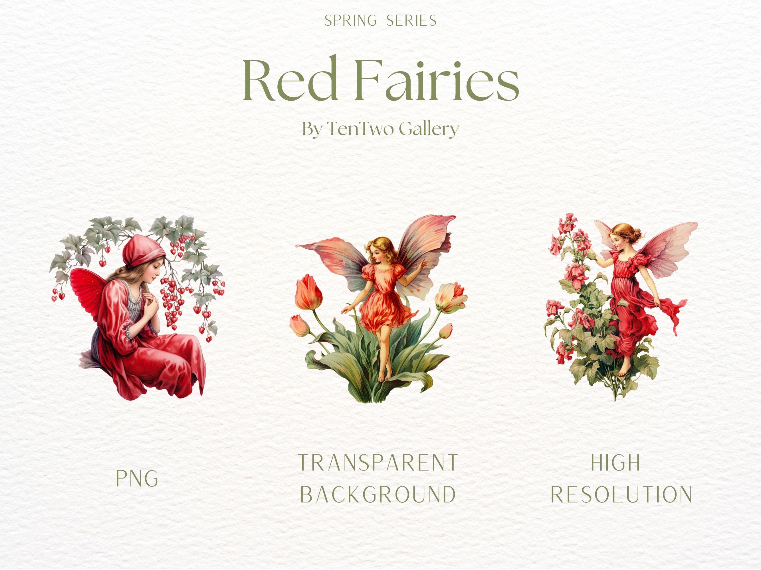 Spring Fairies Clipart, Flower Fairy Clipart, Spring Sublimation ...