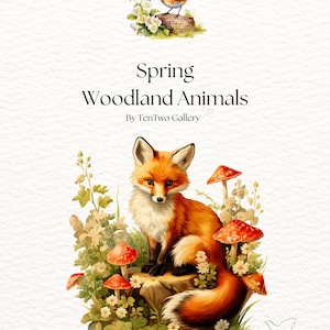 Spring Woodland Animals Clipart | Watercolor Clipart | Spring ...