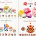 Floral Value Clipart Bundle, Watercolor Floral PNG Graphics, Spring ...